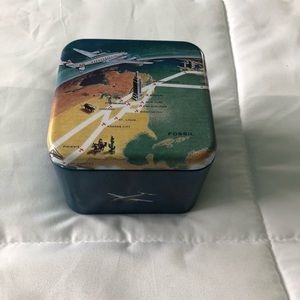 Fossil | Accessories | New In Box Fossil Gold Silver Ladies Watch ...